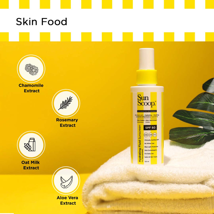 Hydrating Fluid Sunscreen for Face & Body, SPF 60 & PA++++ | Sunscoop ...