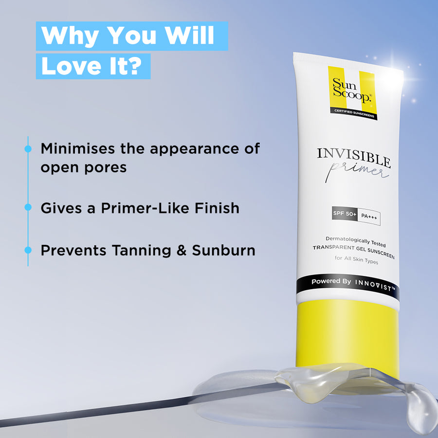 Invisible Primer Sunscreen for Open Pores, SPF 50 & PA+++ | Sunscoop ...