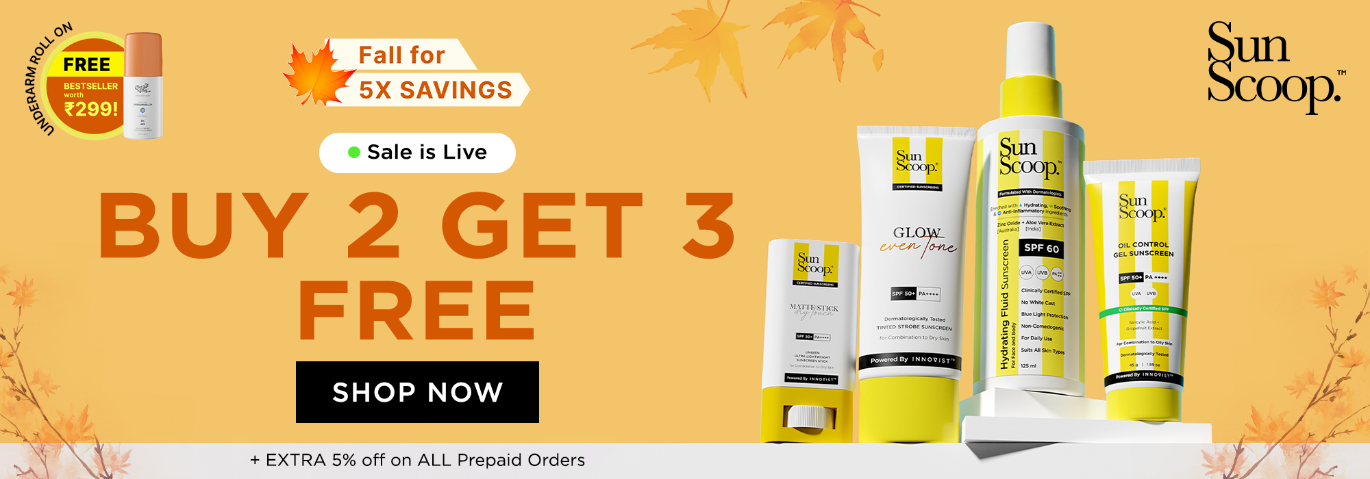 Buy2 & Get3 SunScoop SPF Sunscreen Online, Shop Now! – Innovist