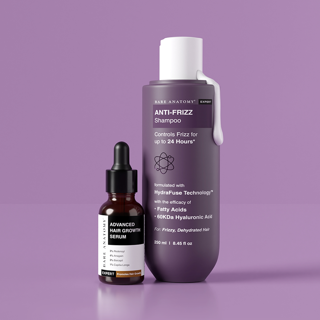 Buy Hair Growth Serum & Anti-Frizz Shampoo Combo | Bare Anatomy – Innovist