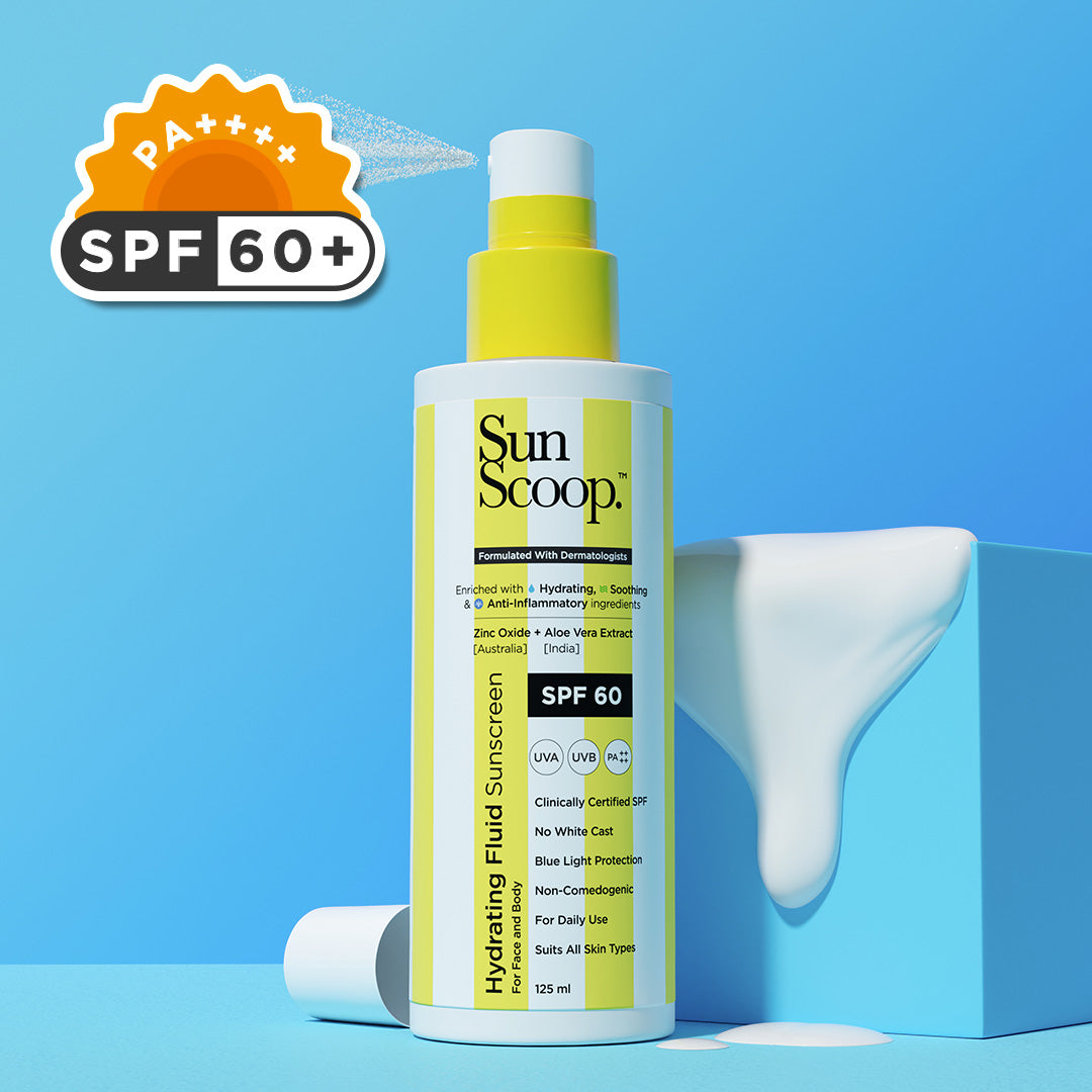 Hydrating Fluid Sunscreen for Face & Body, SPF 60 & PA++++ | Sunscoop ...
