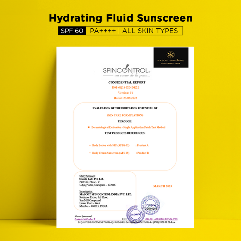 Hydrating Fluid Sunscreen for Face & Body, SPF 60 & PA++++ | Sunscoop ...