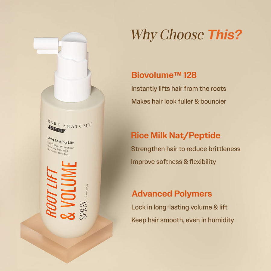 Root Lift & Volume Spray for Oily & Flat Hair - 135ml | Bare Anatomy