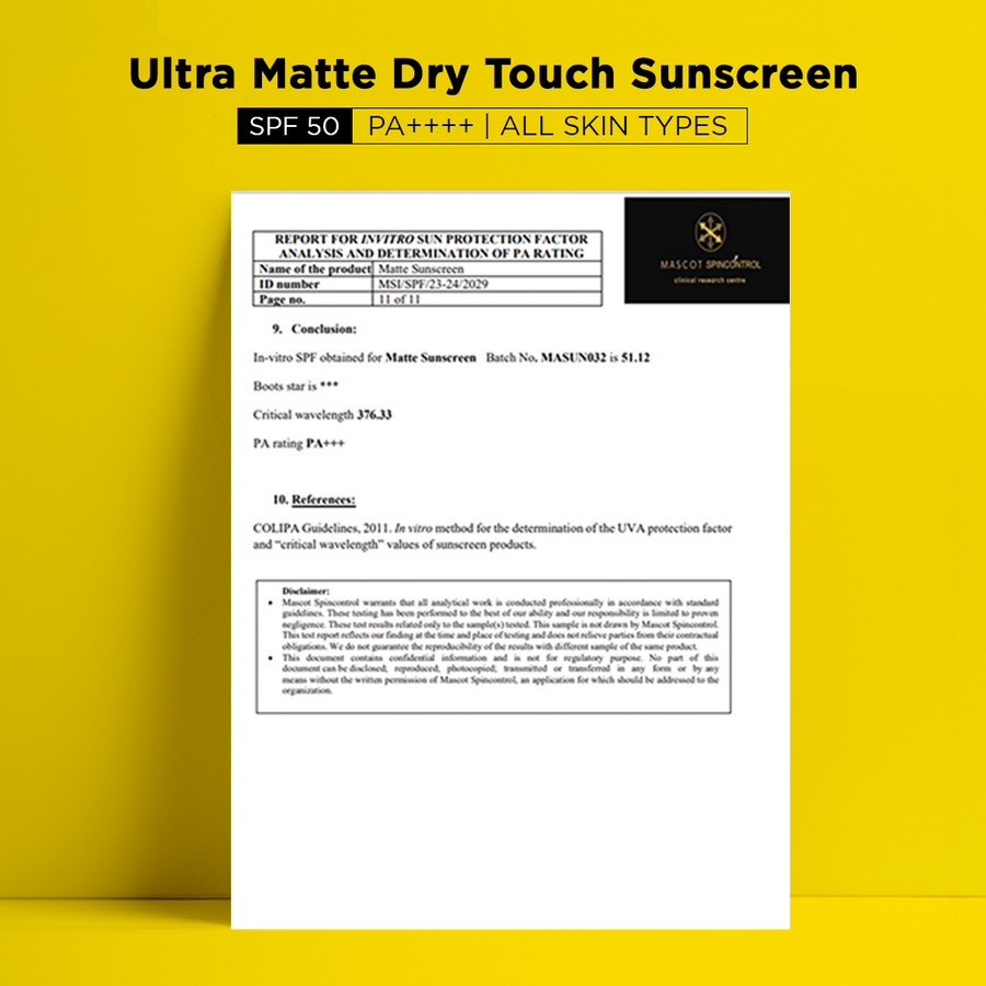 Oil Free Matte Sunscreen for Oily Skin, SPF50 & PA+++ |Sunscoop