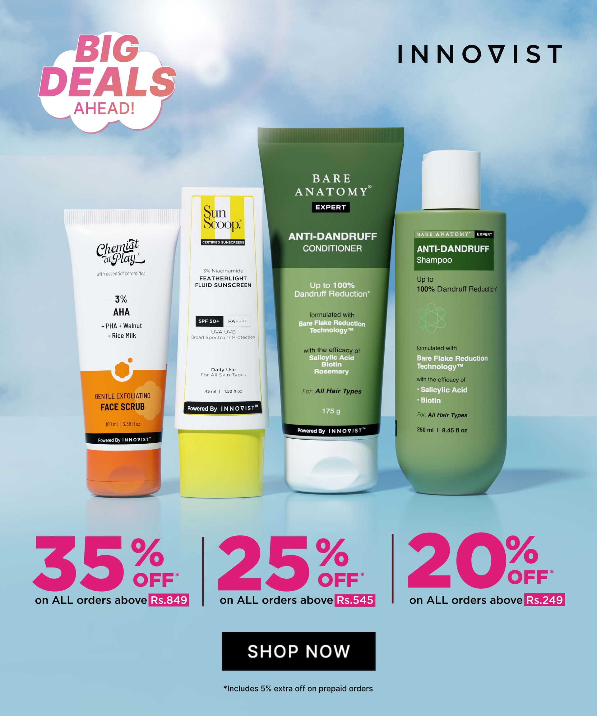 Innovist: Get Upto 35% OFF on Skincare, Haircare & Suncare Products