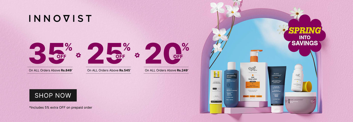 Innovist: Get Flat 35% OFF on Skincare, Haircare & Suncare Products