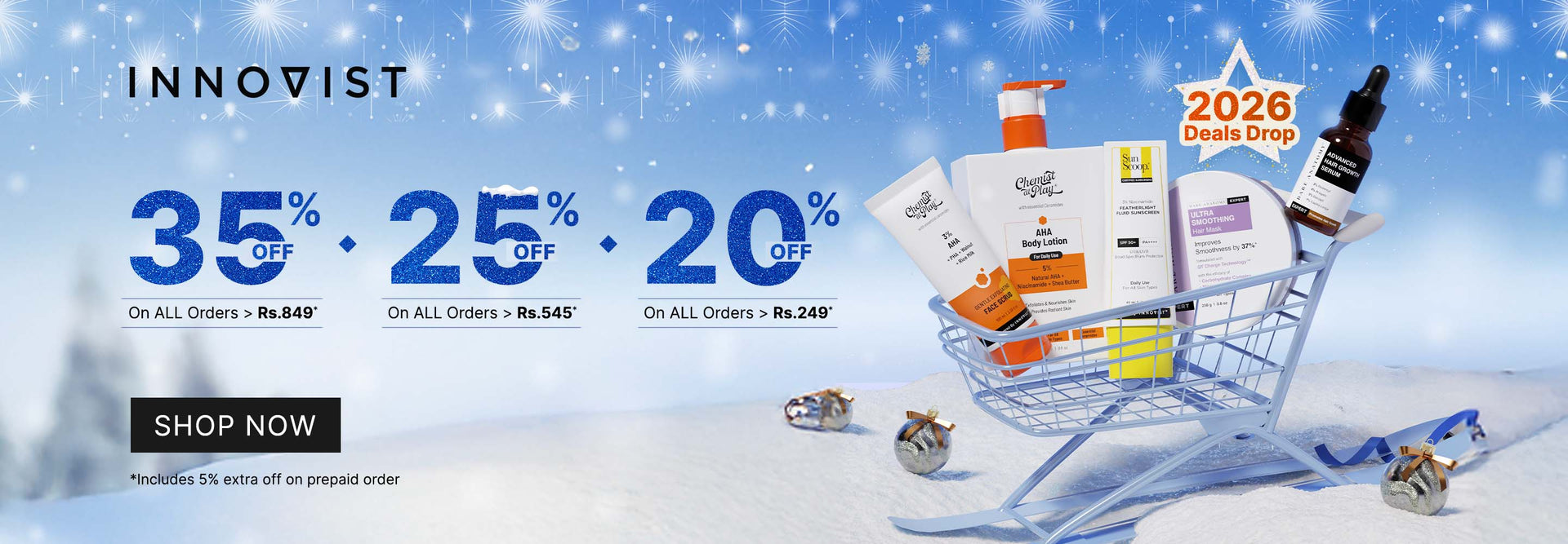 Innovist: Get Flat 35% OFF on Skincare, Haircare & Suncare Products
