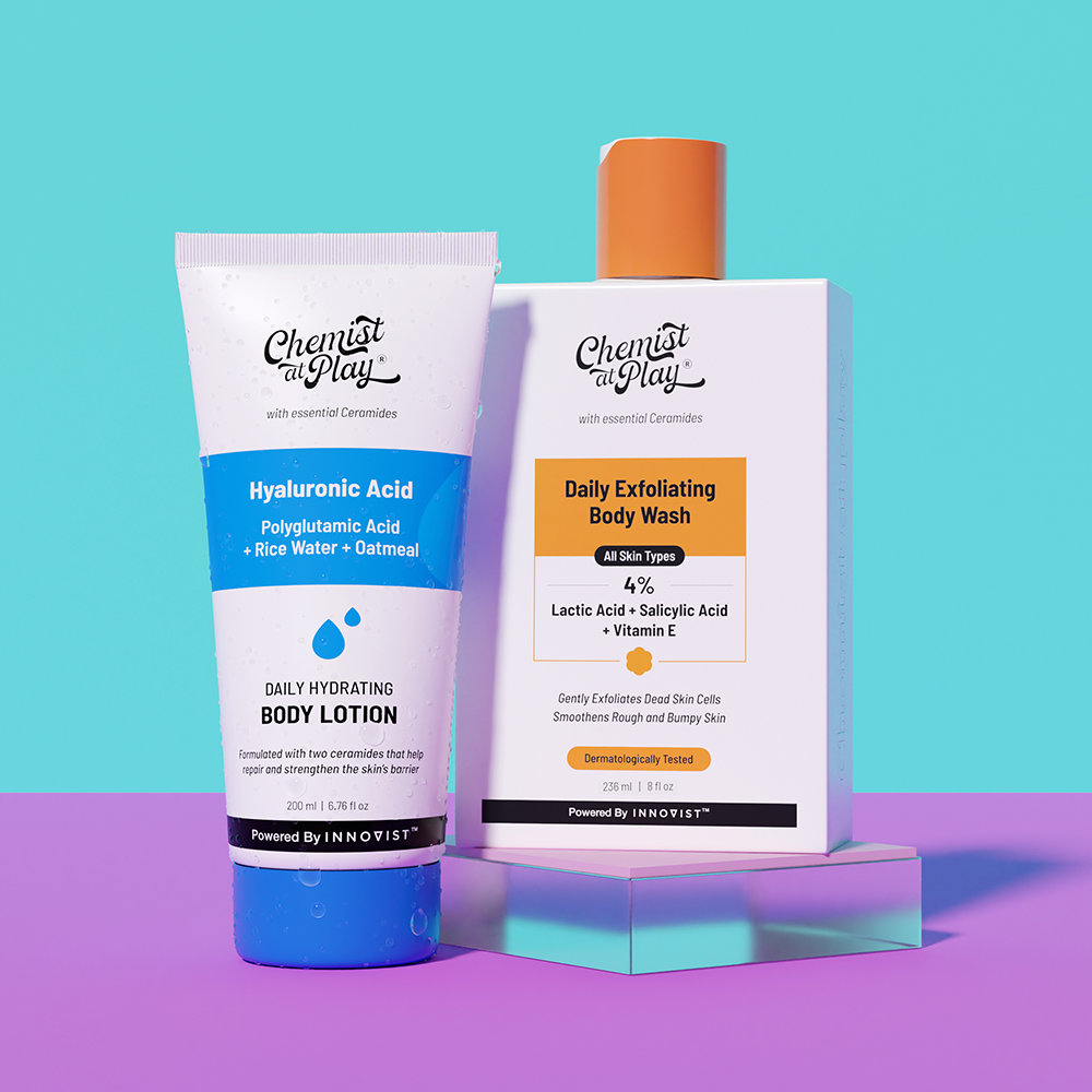 Buy Exfoliating Bodywash & refreshing Underarm Roll On Duo | Innovist