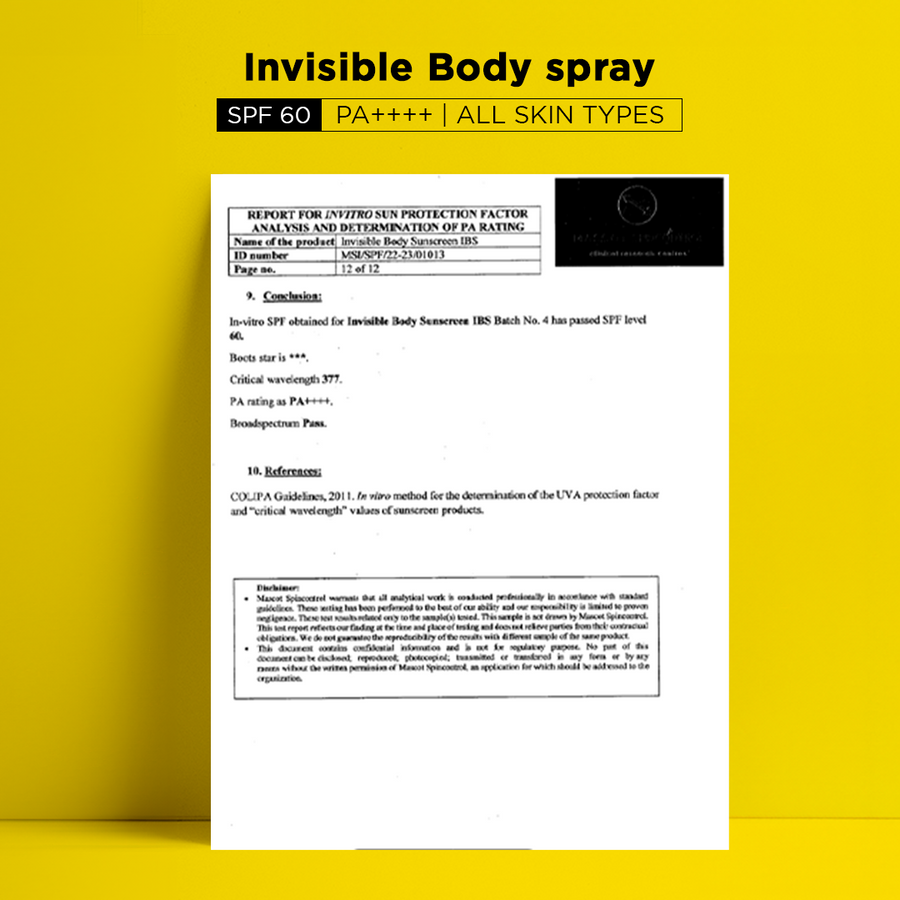 Invisible Sunscreen Spray for Body SPF 60, PA++++ | Sunscoop – Innovist