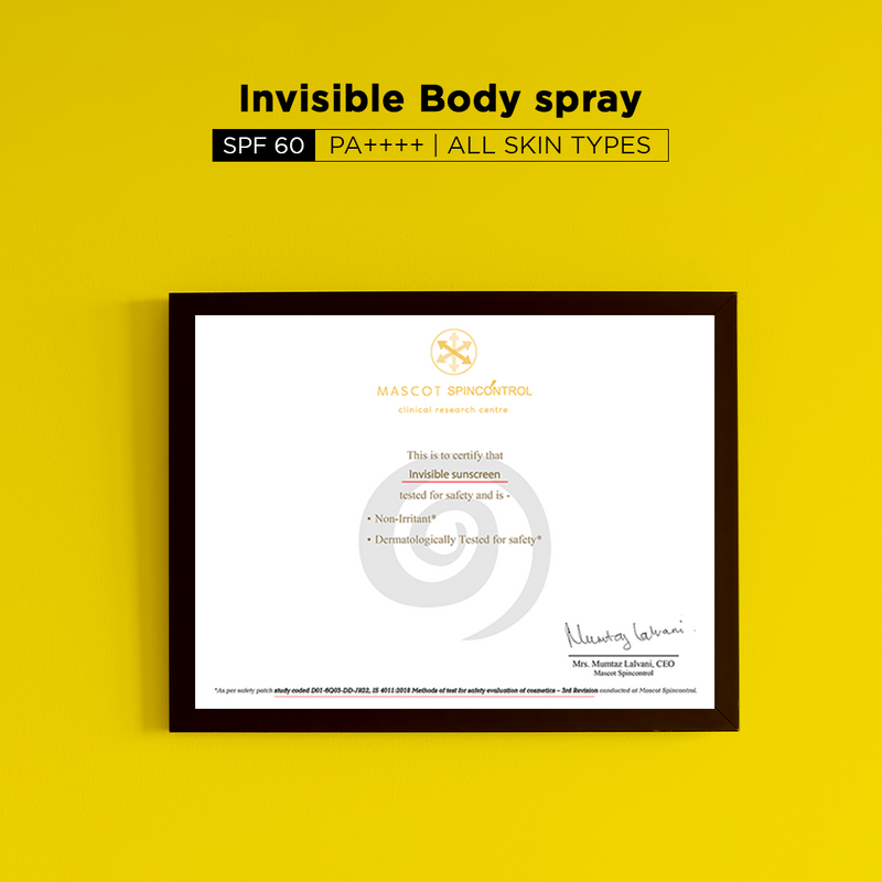 Invisible Sunscreen Spray for Body SPF 60, PA++++ | Sunscoop – Innovist