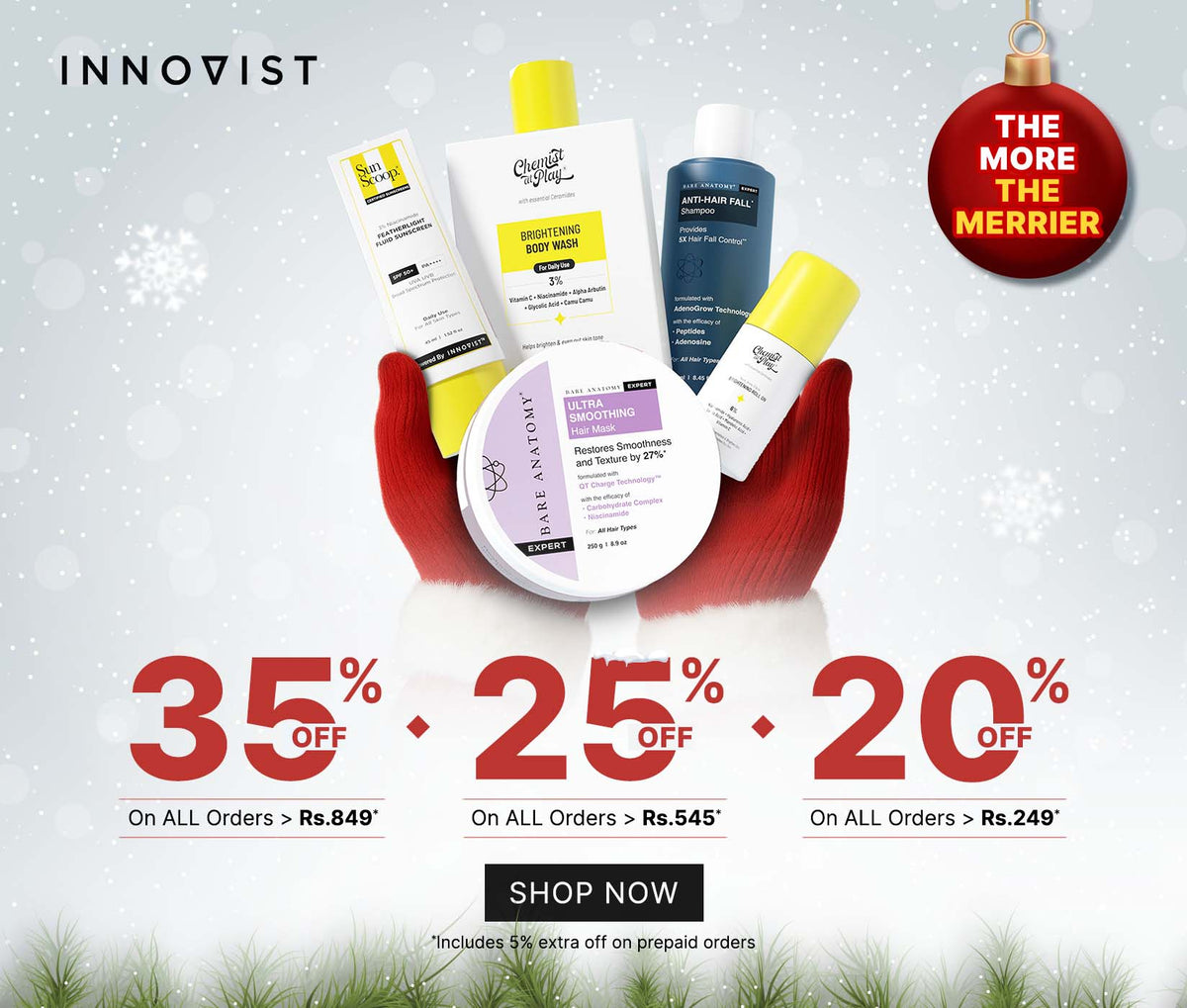 Innovist: Get Flat 35% OFF on Skincare, Haircare & Suncare Products