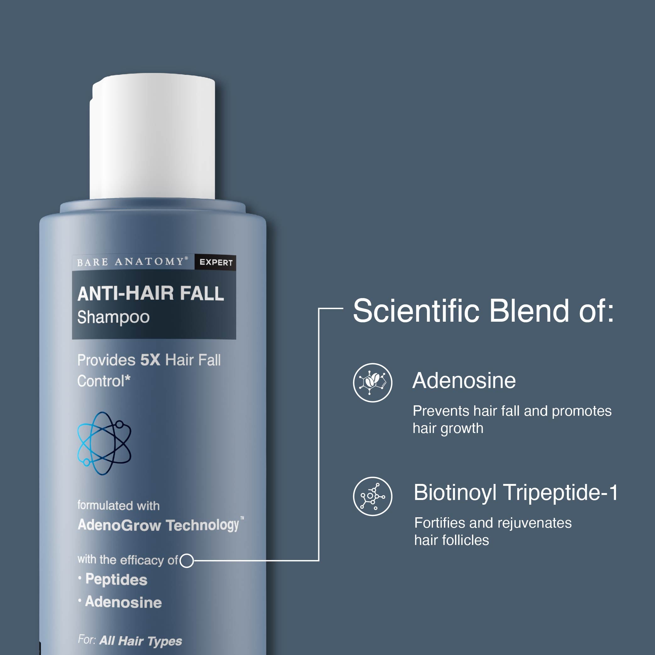 Hair Fall Control Shampoo for Hair Loss Thinning Bare Anatomy Innovist